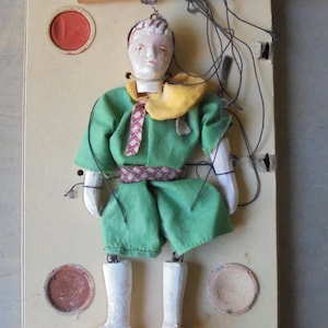Marionette by Kopy Kat, 1937 Toy Marionette, Vintage Boy Puppet Doll ...