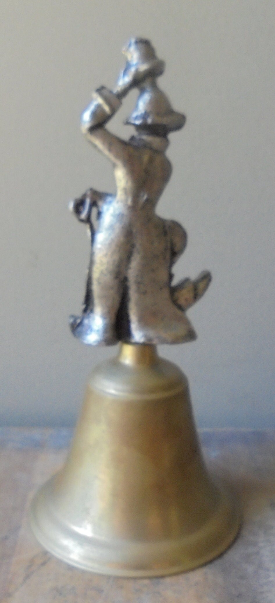 Vintage Clown Brass Bell Pewter Clown With Top Hat - Etsy