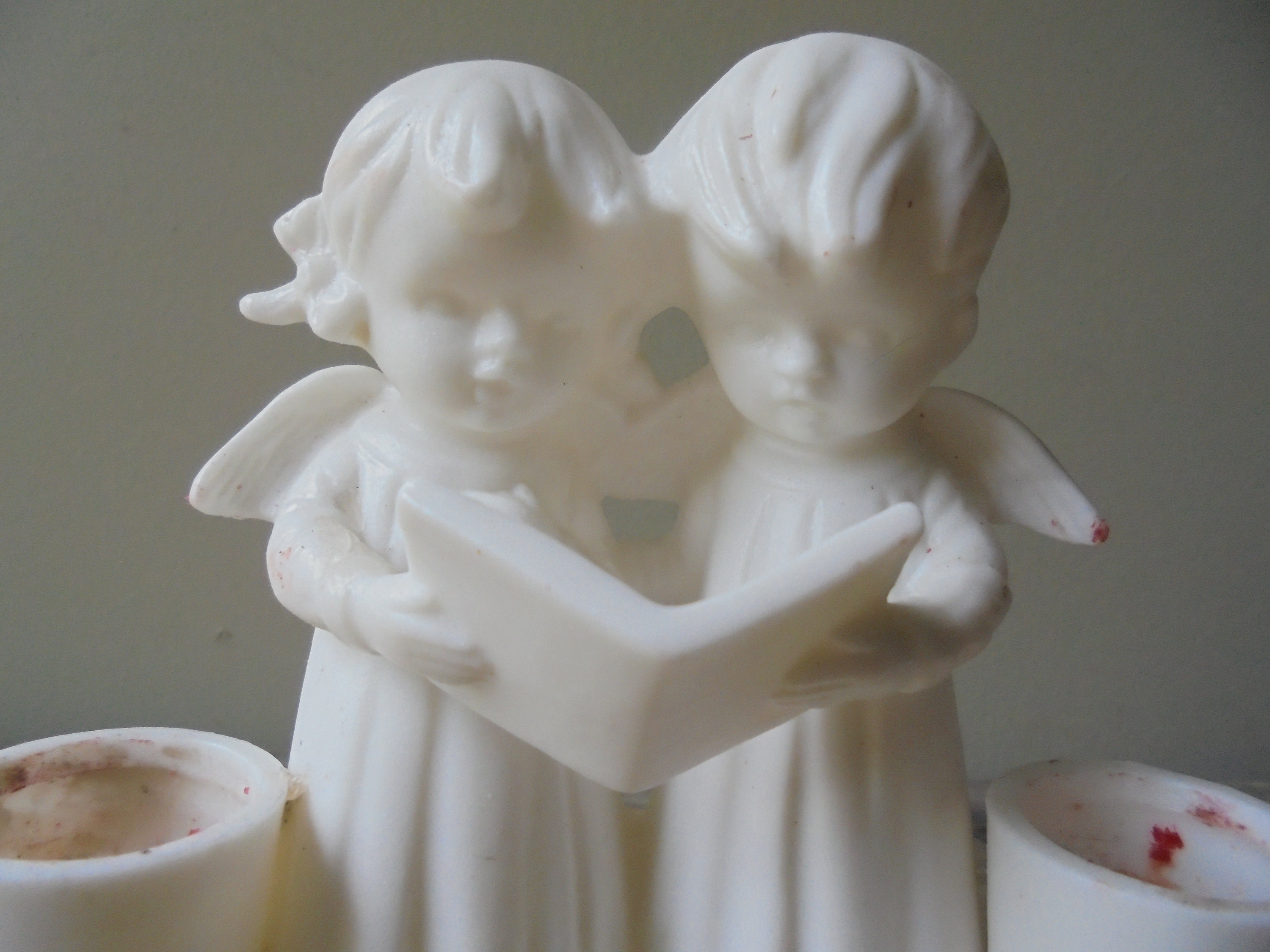 Angel Candle Stick Holder Boy and Girl Singing Angel - Etsy