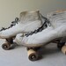 Vintage Roller Skates, White Roller Skates With Wooden Wheels, Ware ...