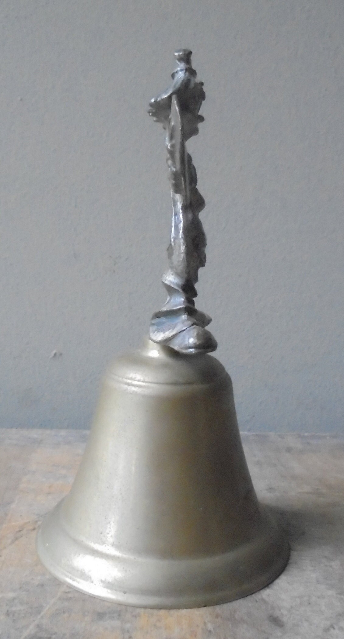 Vintage Clown Brass Bell Pewter Clown With Cymbals - Etsy