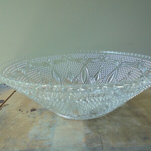 Clear Glass Textured Bowl Vintage Textured Glass Serving | Etsy