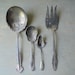 Rodgers Bros. Silver Plate Serving Spoon Salad Fork Vintage - Etsy