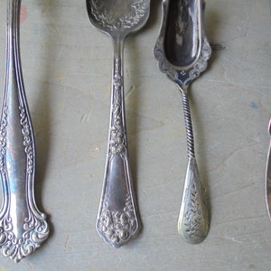 Rodgers Bros. Silver Plate Serving Spoon Salad Fork, Vintage Silver ...