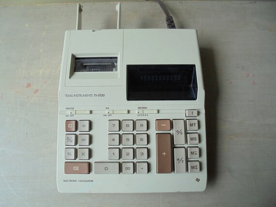 Texas Instruments Electronic Calculator Model TI-5130 Vintage - Etsy