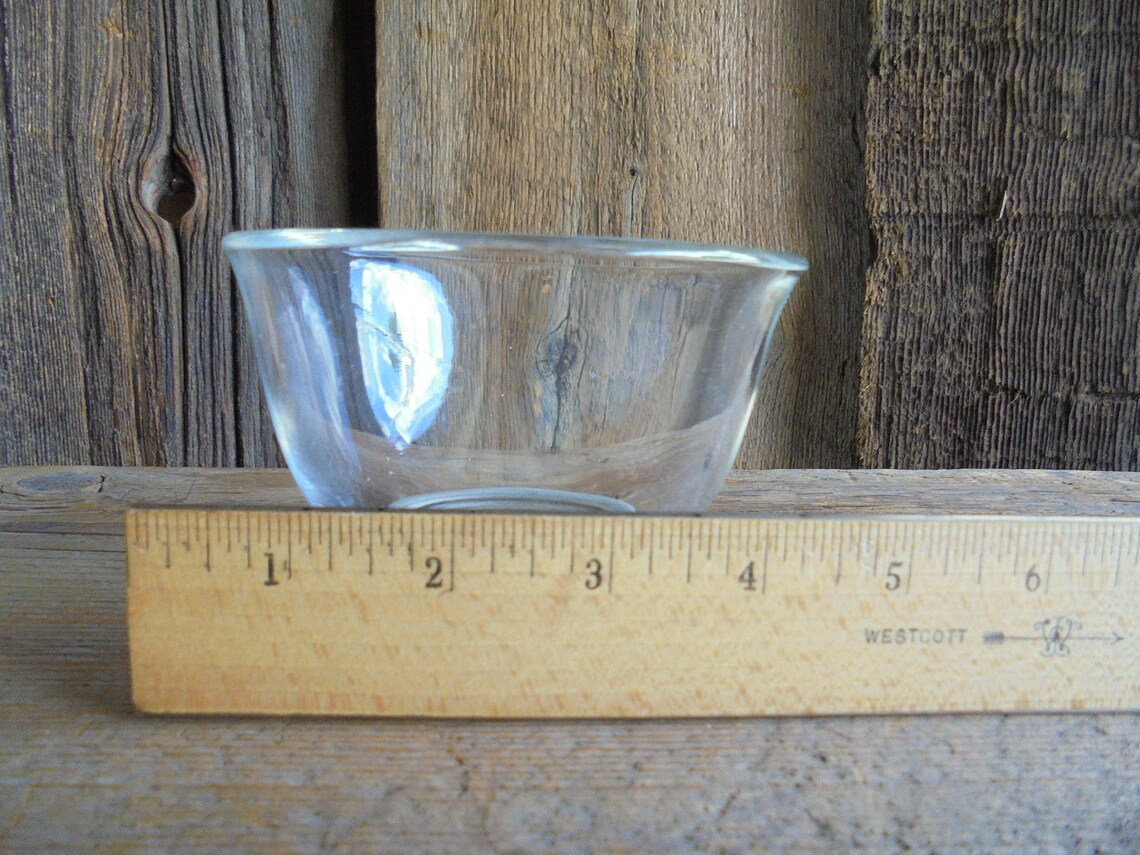 Vintage Glass and Metal Bowl Small Glass Dish With Silver | Etsy