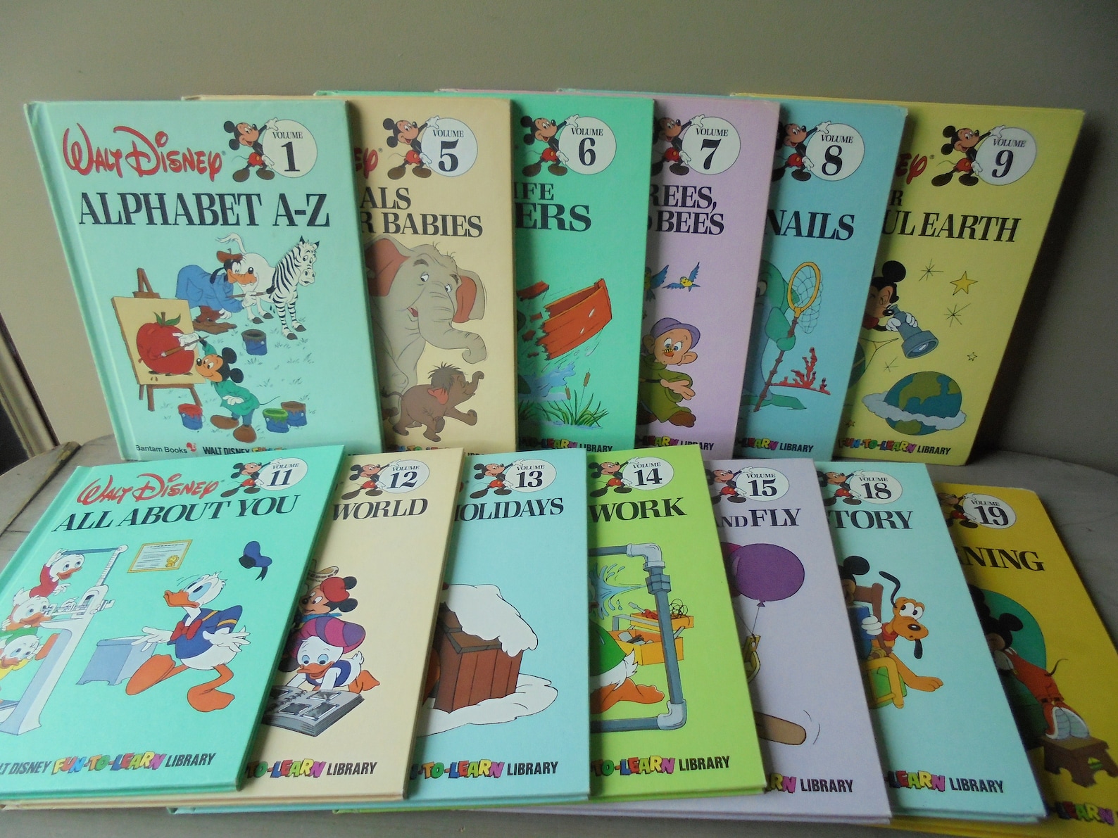Walt Disney Fun-to-learn Library Book Collection Incomplete - Etsy