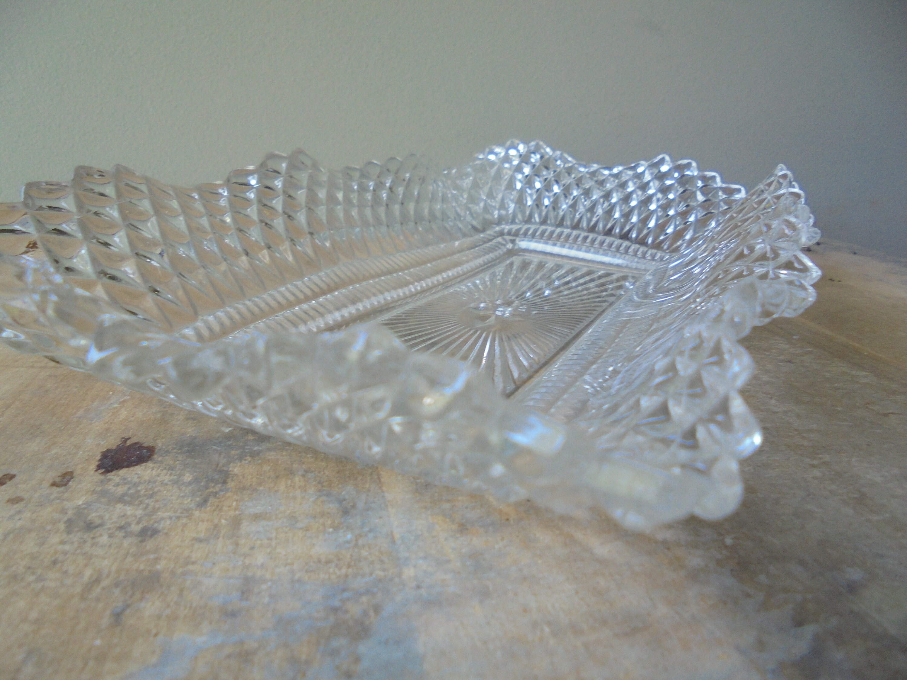 Vintage Textured Glass Relish Tray Glass Relish Bowl With | Etsy