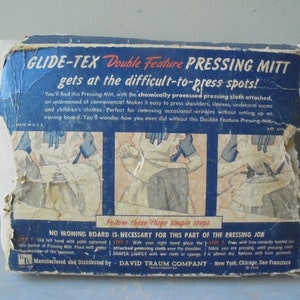 Glide Tex Double Feature Pressing Mitt for Pressing Shoulders, Vintage ...