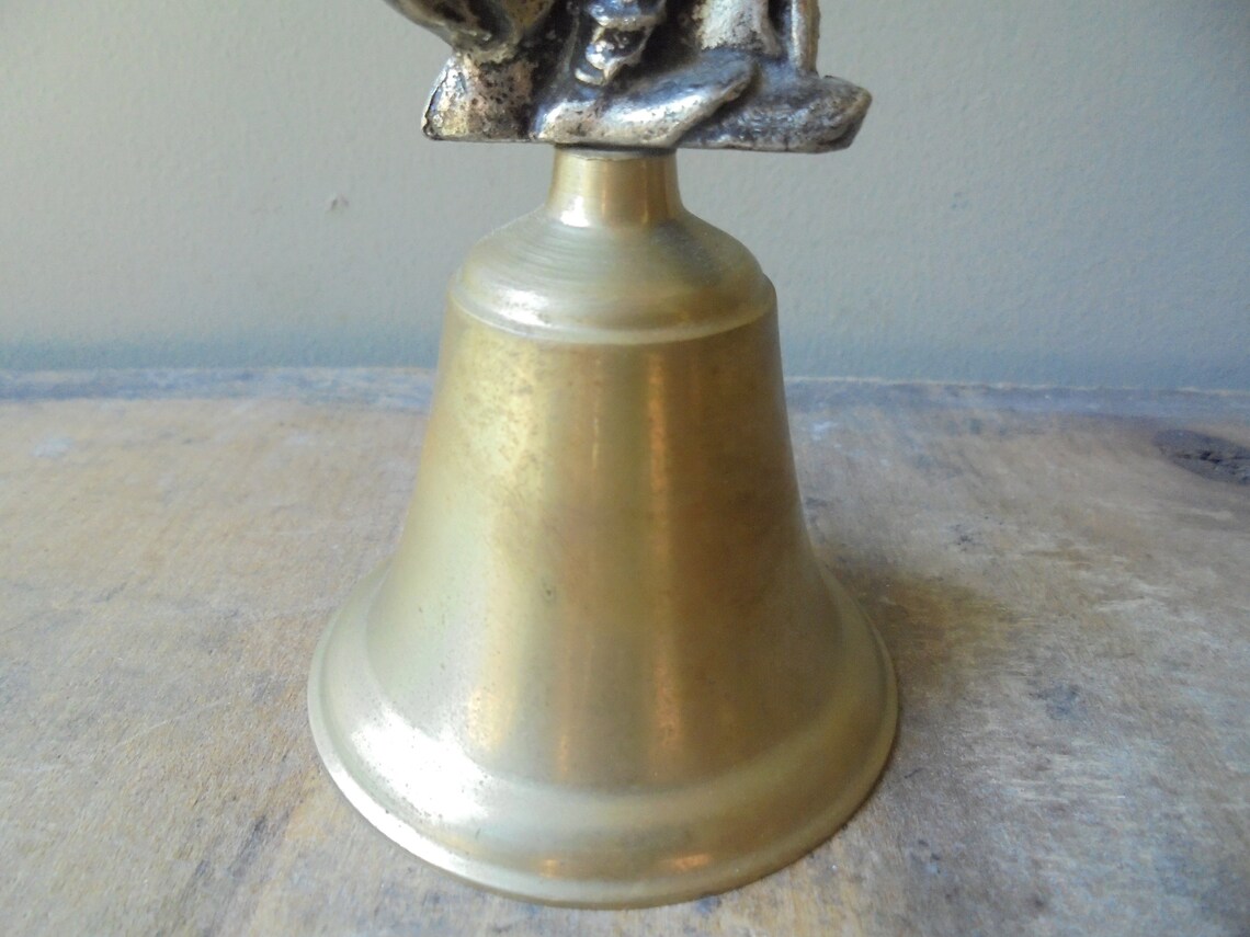 Vintage Clown Brass Bell, Pewter Clown With Top Hat, Decorative Clown ...