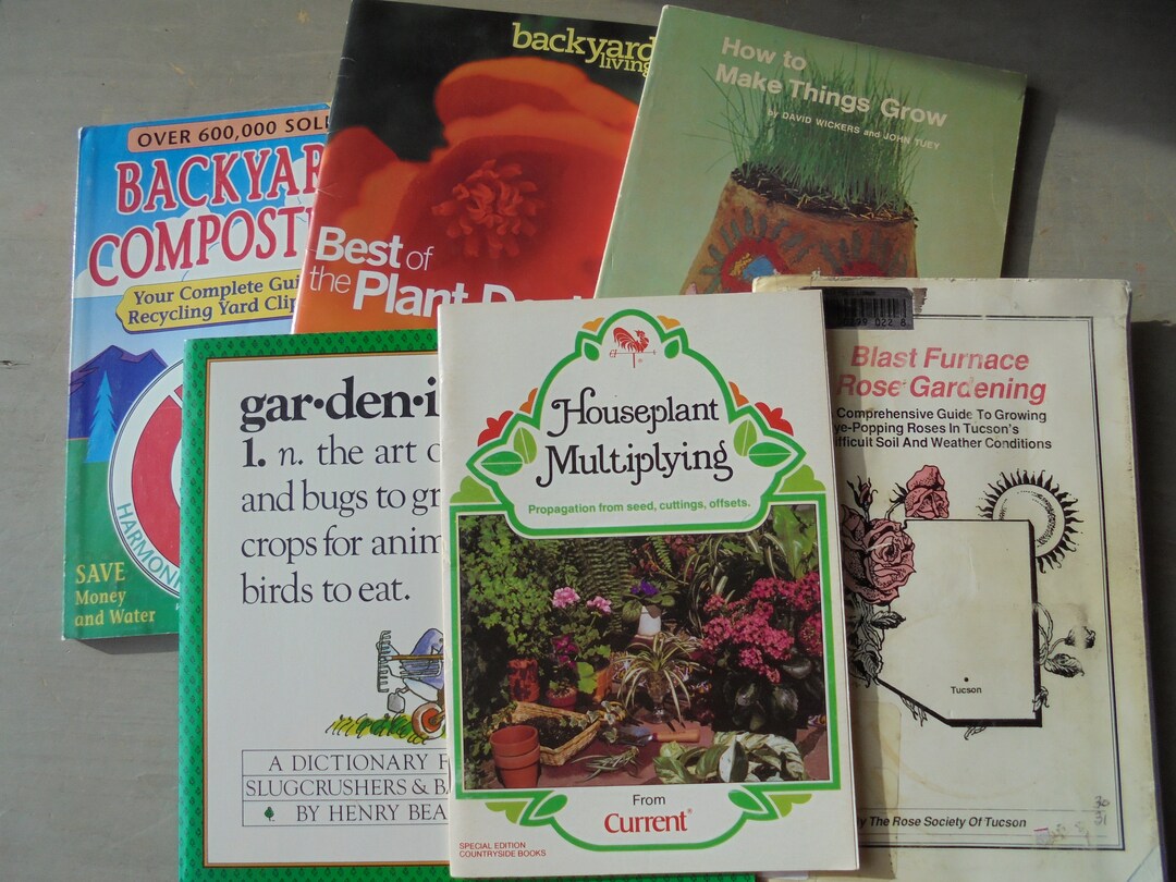Collection of Vintage Gardening Books, Indoor Gardening, Outdoor ...