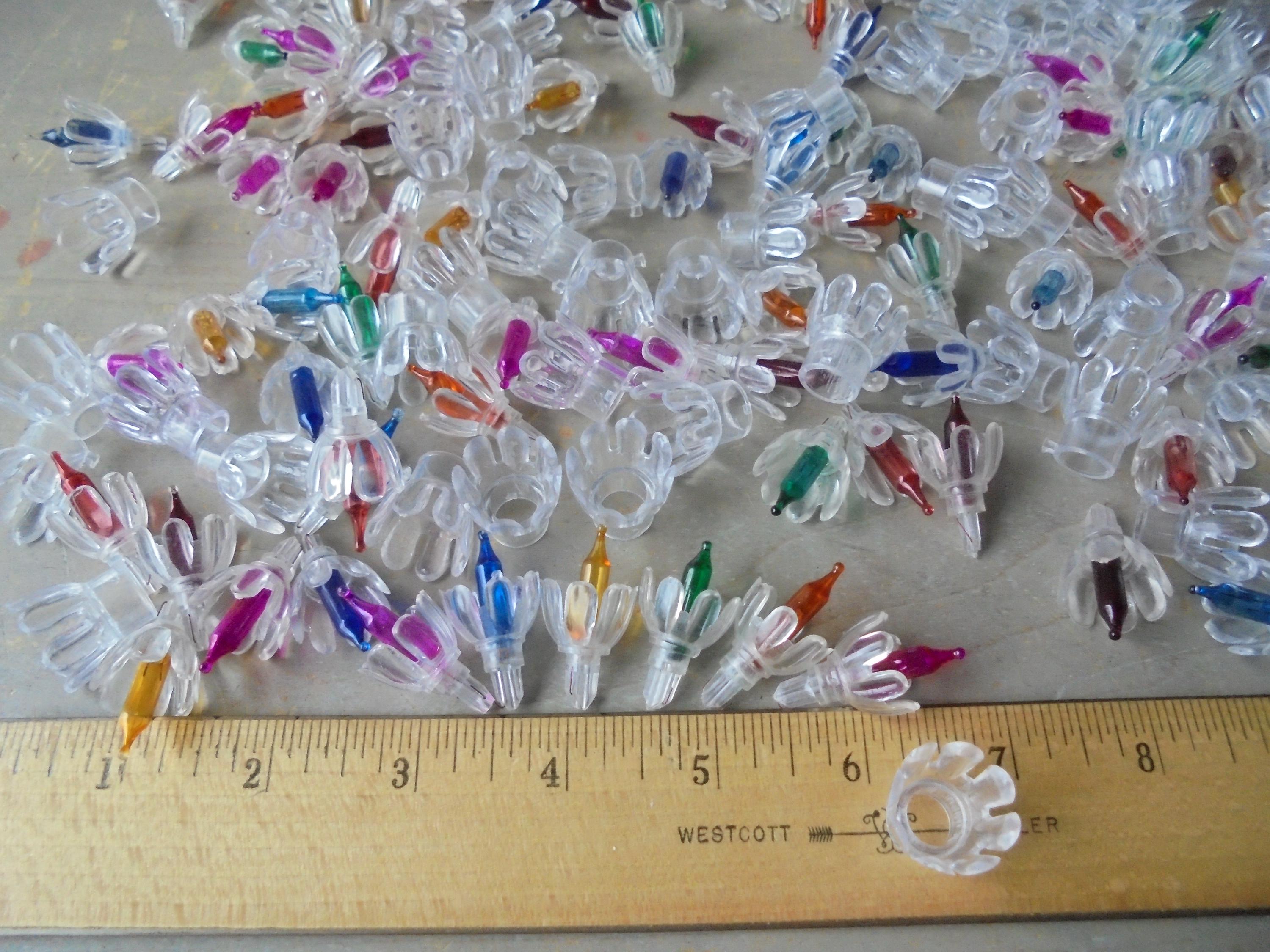 Vintage Clear Christmas Light Covers, Clear Plastic Flower Light Sleeve ...