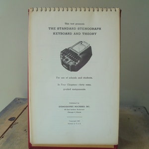 The Standard Stenograph Keyboard and Theory Hardcover Book, Vintage ...