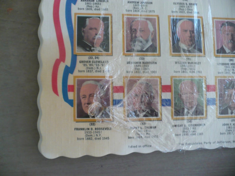 Vintage Placemat Presidents of the United States Paper | Etsy