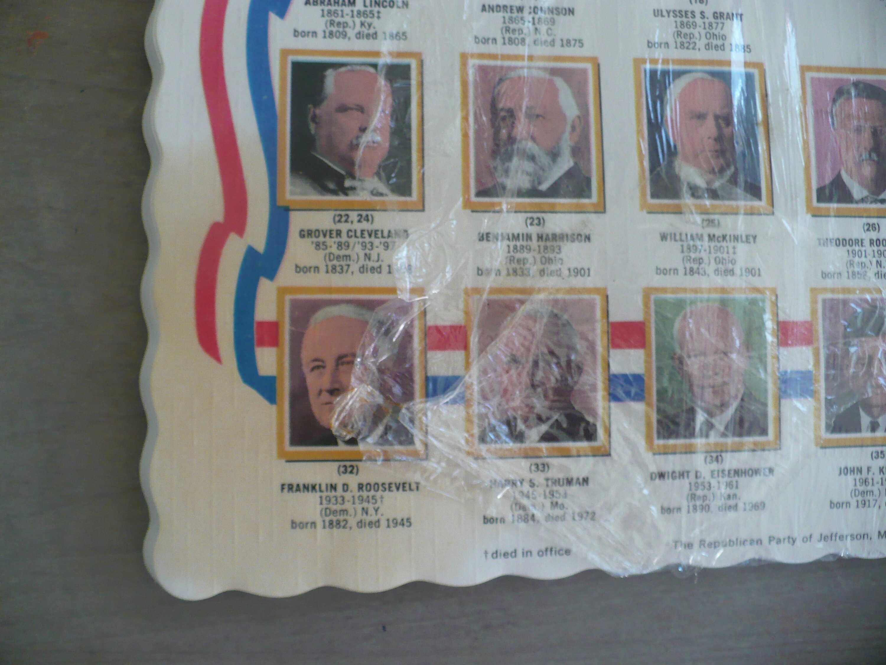 Vintage Placemat, Presidents of the United States Paper Placemats ...