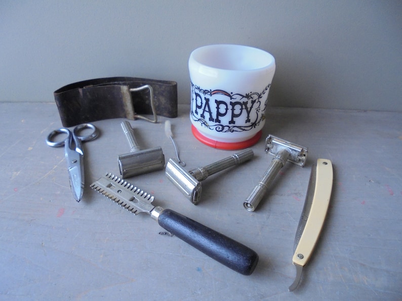 Vintage Men's Shaving Collection Vintage Razor Ceramic | Etsy