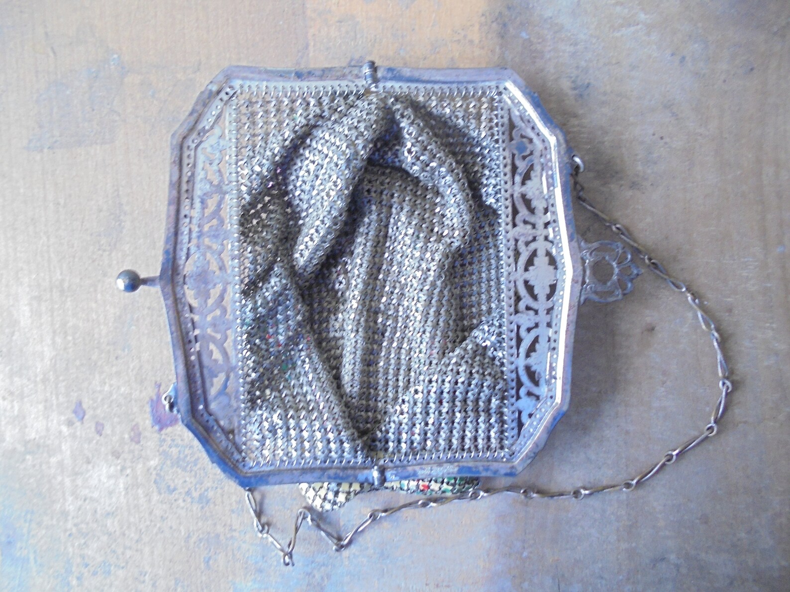 Antique Mosaic Metal Mesh Bag Vintage Snap Closure Evening - Etsy