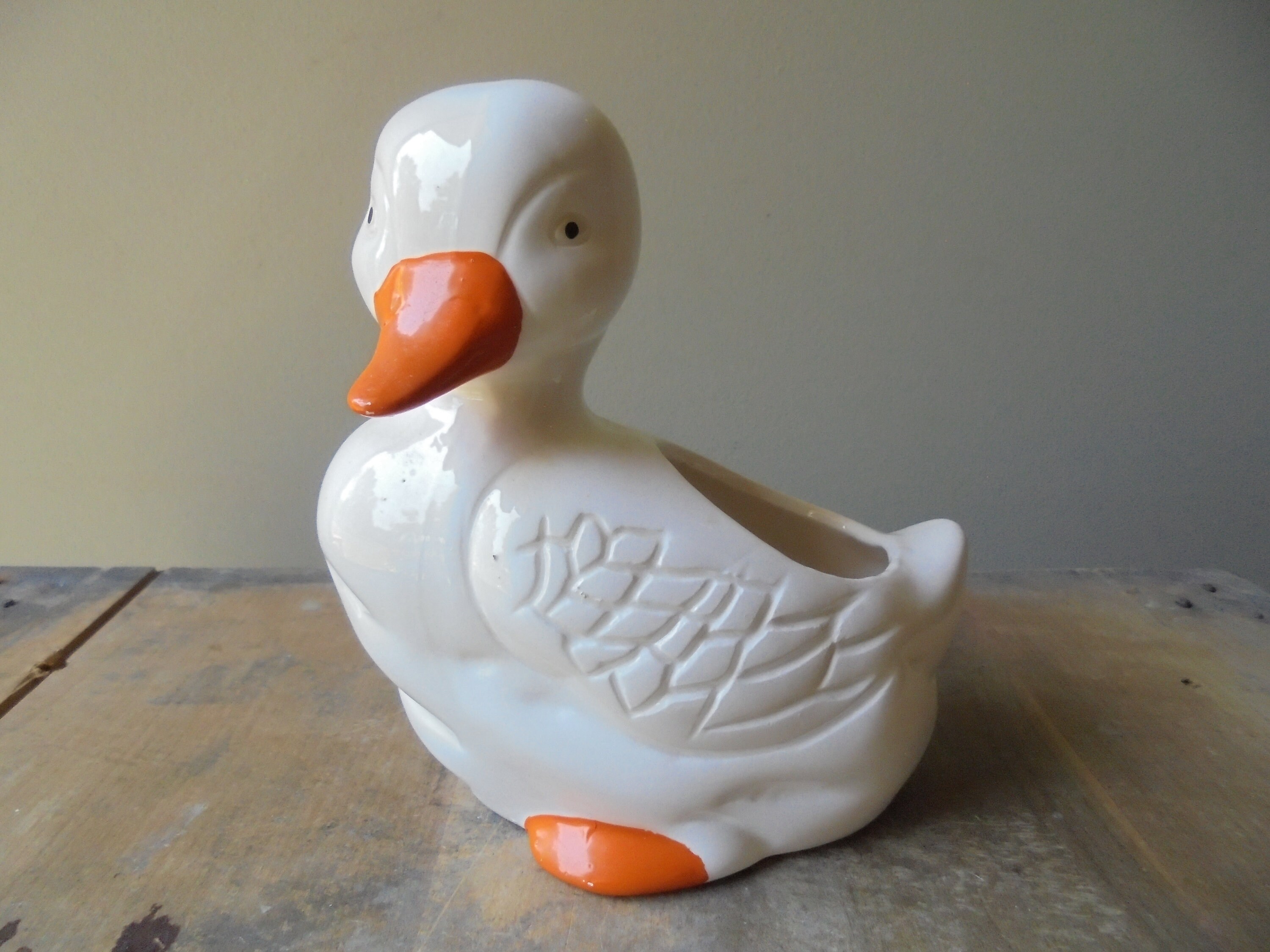 Collection of Three Duck Figurines White Duck Ceramic - Etsy