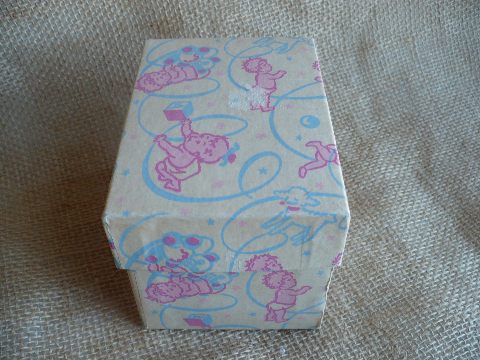 Vintage Baby Box Cardboard Box With Playing Babies - Etsy