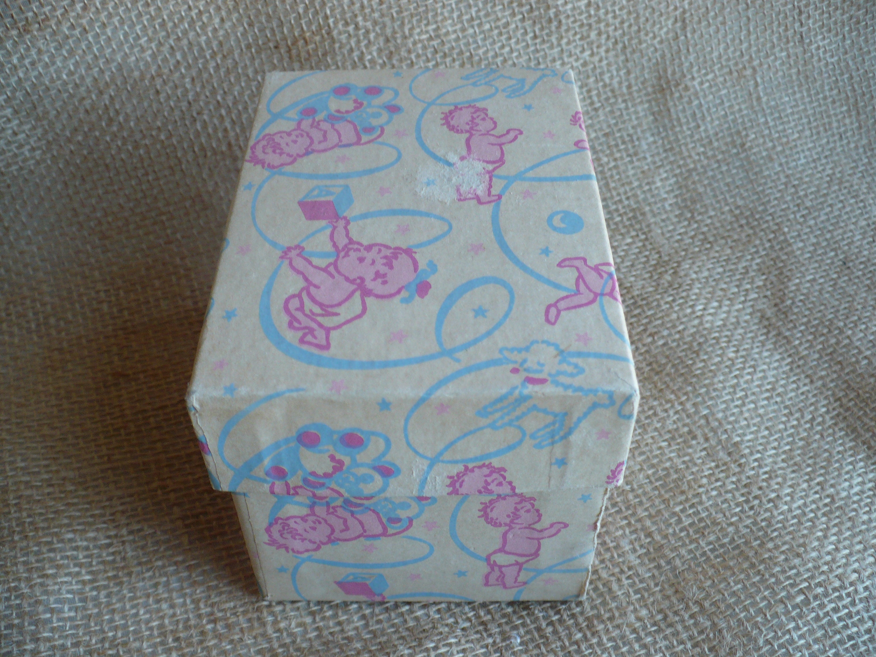 Vintage Baby Box Cardboard Box With Playing Babies - Etsy