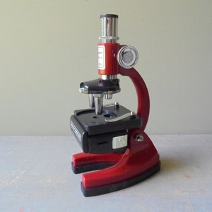 Vintage Tasco Super Lite 750 Power Microscope With Discovery Kit, Vintage Science, Red ...