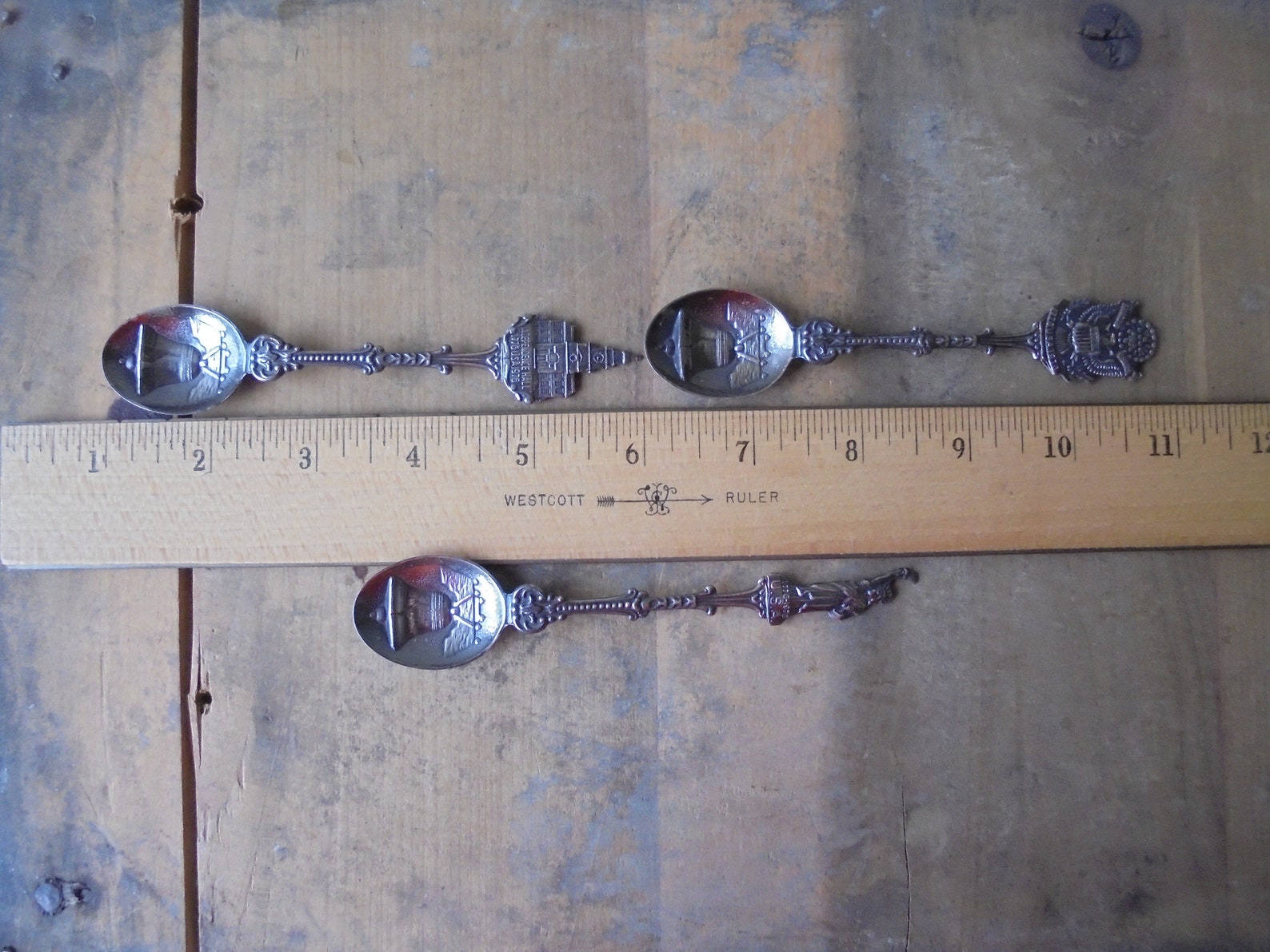 Vintage Souvenir Spoons, Set of Three Decorative Spoons, Liberty Bell ...