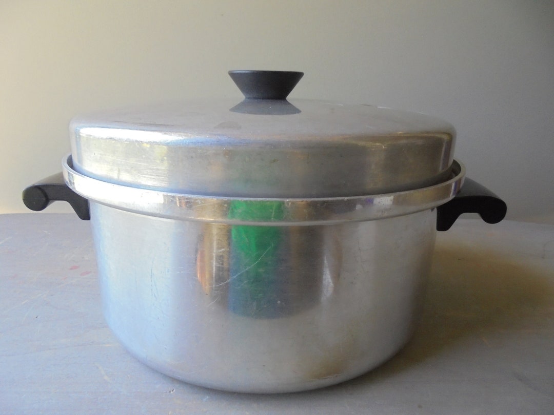 Vintage Mirro 5 Quart Aluminum Pot With Lid, Vintage Kitchen Cookware ...