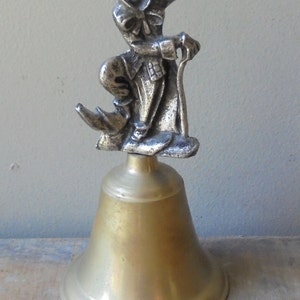 Vintage Clown Brass Bell, Pewter Clown With Top Hat, Decorative Clown ...