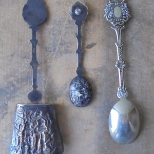 Set of Three Holland Souvenir Spoons, Vintage Delft Silverplate ...