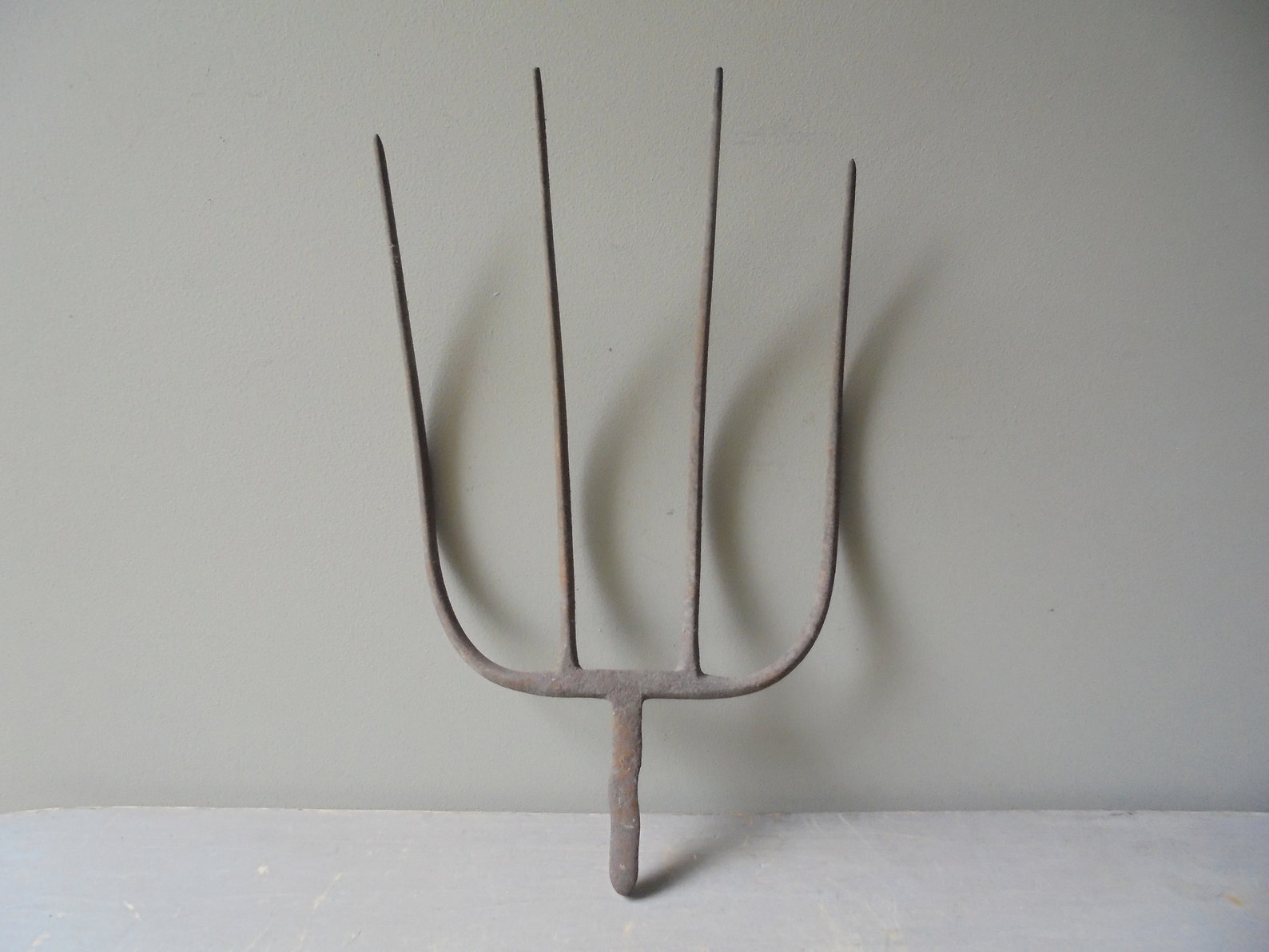 Vintage Hay Fork Head Rustic Pitchfork With Four Tines ...
