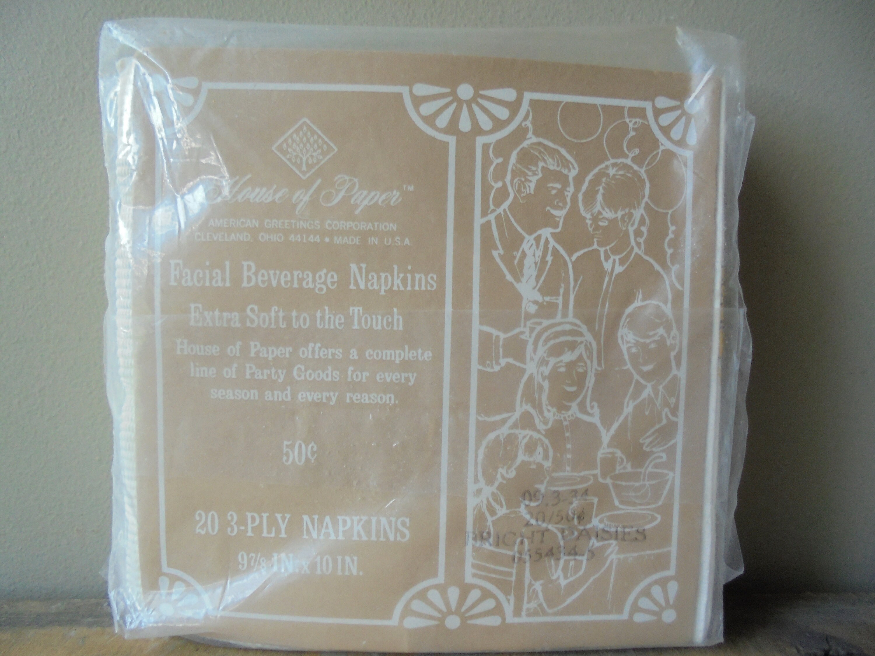 Vintage Paper Napkins, House of Paper Bright Daisies 3 Ply Napkins ...