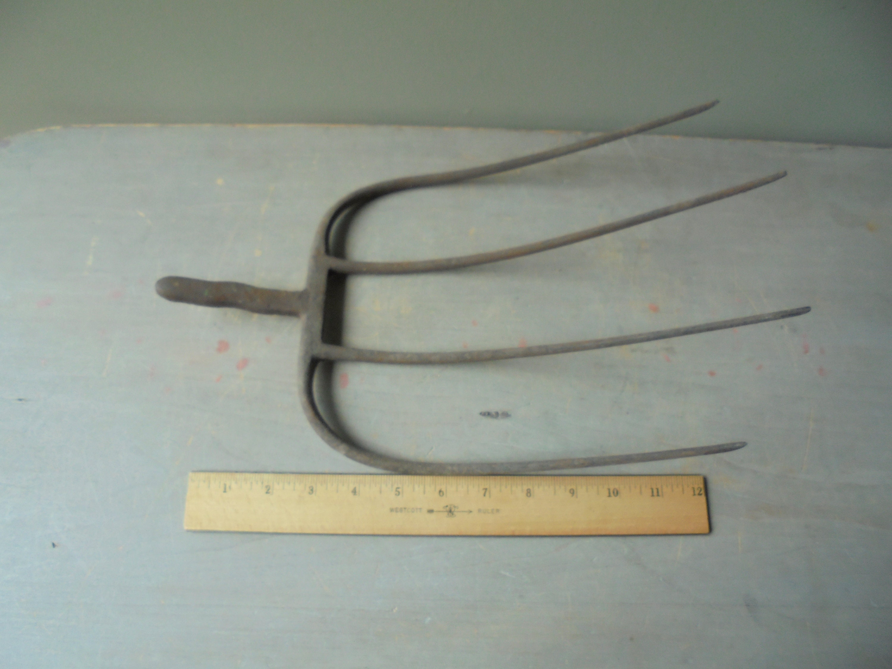 Vintage Hay Fork Head Rustic Pitchfork With Four Tines ...