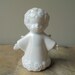 Vintage Angel Figurine, Blue Angel With Curly Hair, Small Cherub ...
