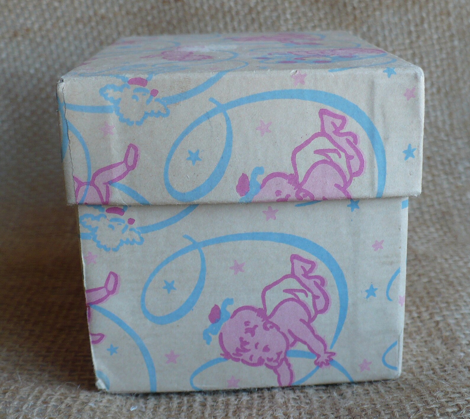 Vintage Baby Box Cardboard Box With Playing Babies - Etsy