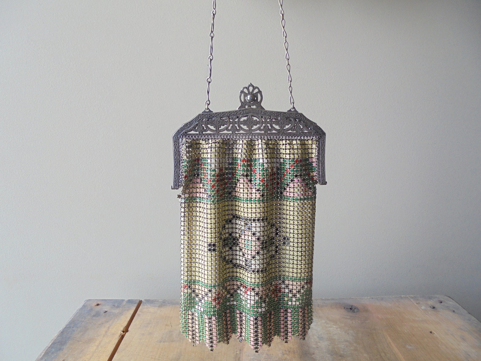 Antique Mosaic Metal Mesh Bag Vintage Snap Closure Evening - Etsy