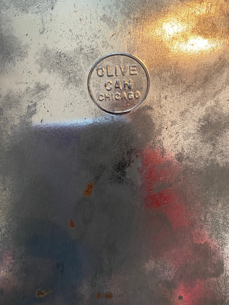 Vintage Olive Can Mrs Stevens Chicago Candy Tin - Etsy