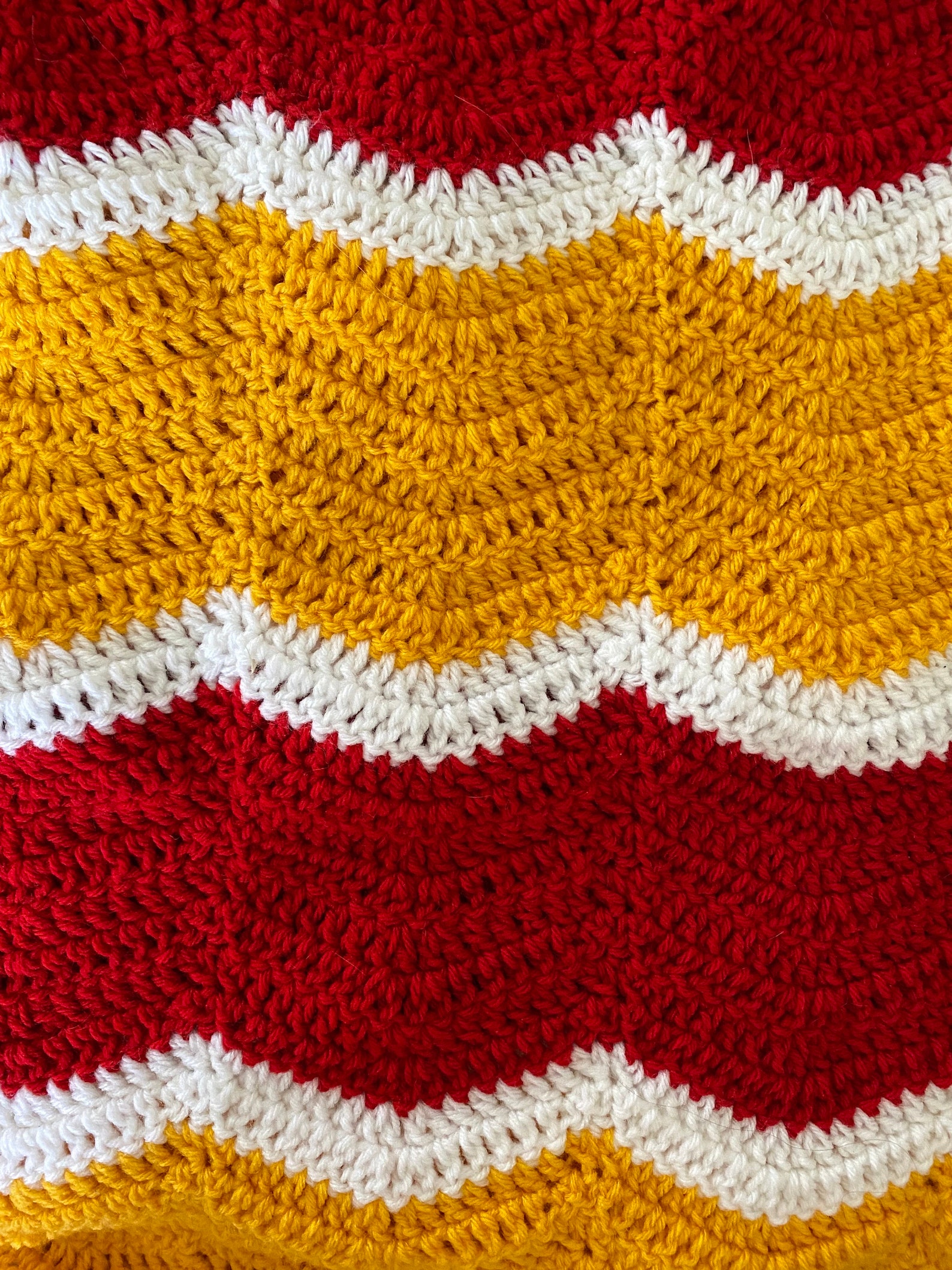 Kansas City Chiefs Theme Theme Red and Gold Chevron Pattern Afghan. - Etsy