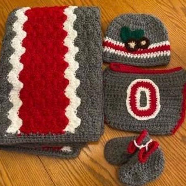 Ohio State Afghan - Etsy