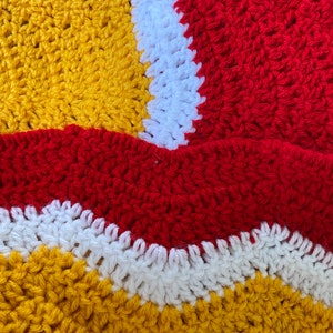 Kansas City Chiefs Theme Theme Red and Gold Chevron Pattern Afghan. - Etsy