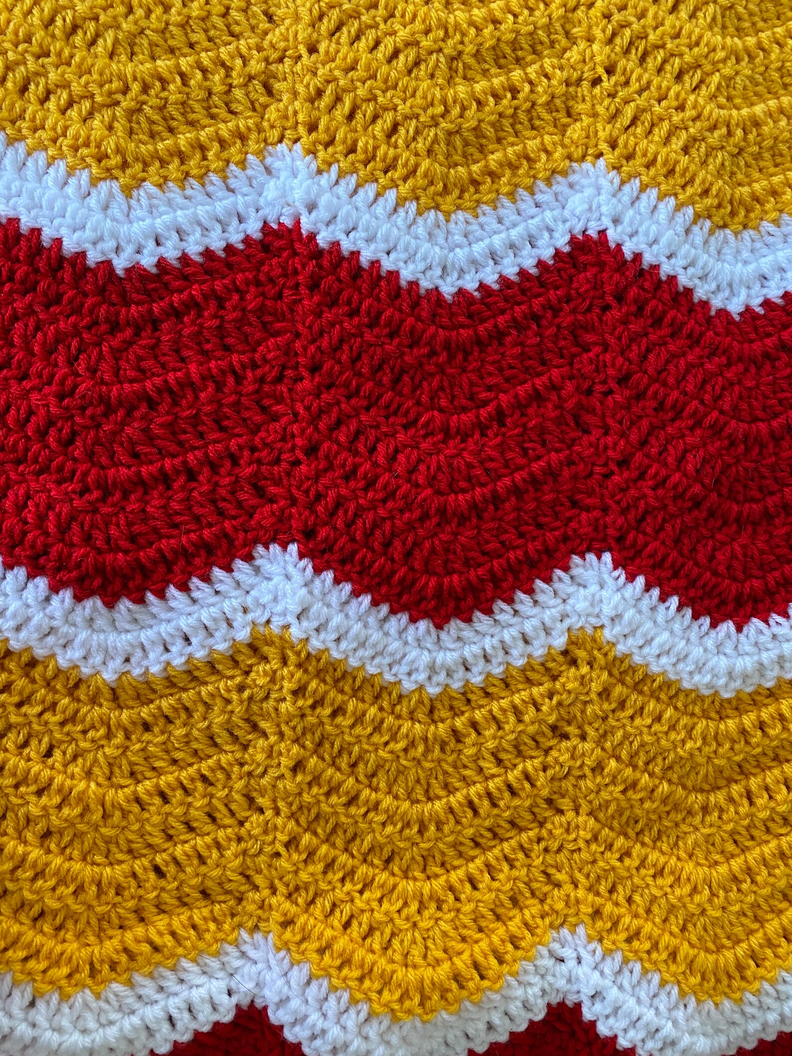 Kansas City Chiefs Theme Theme Red and Gold Chevron Pattern Afghan. - Etsy