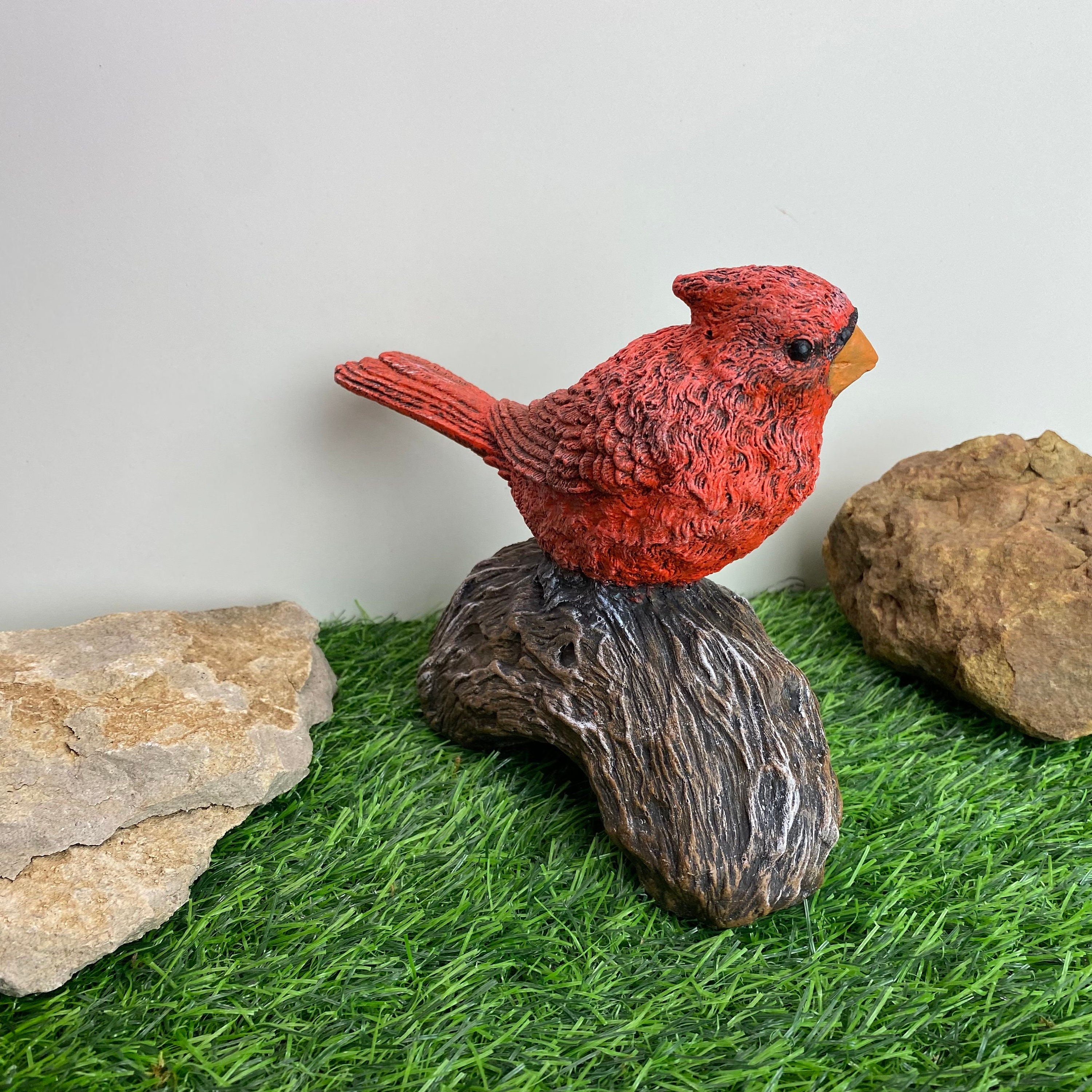 Cardinal Statue Cardinal Garden Statue Bird Figurine Bird - Etsy