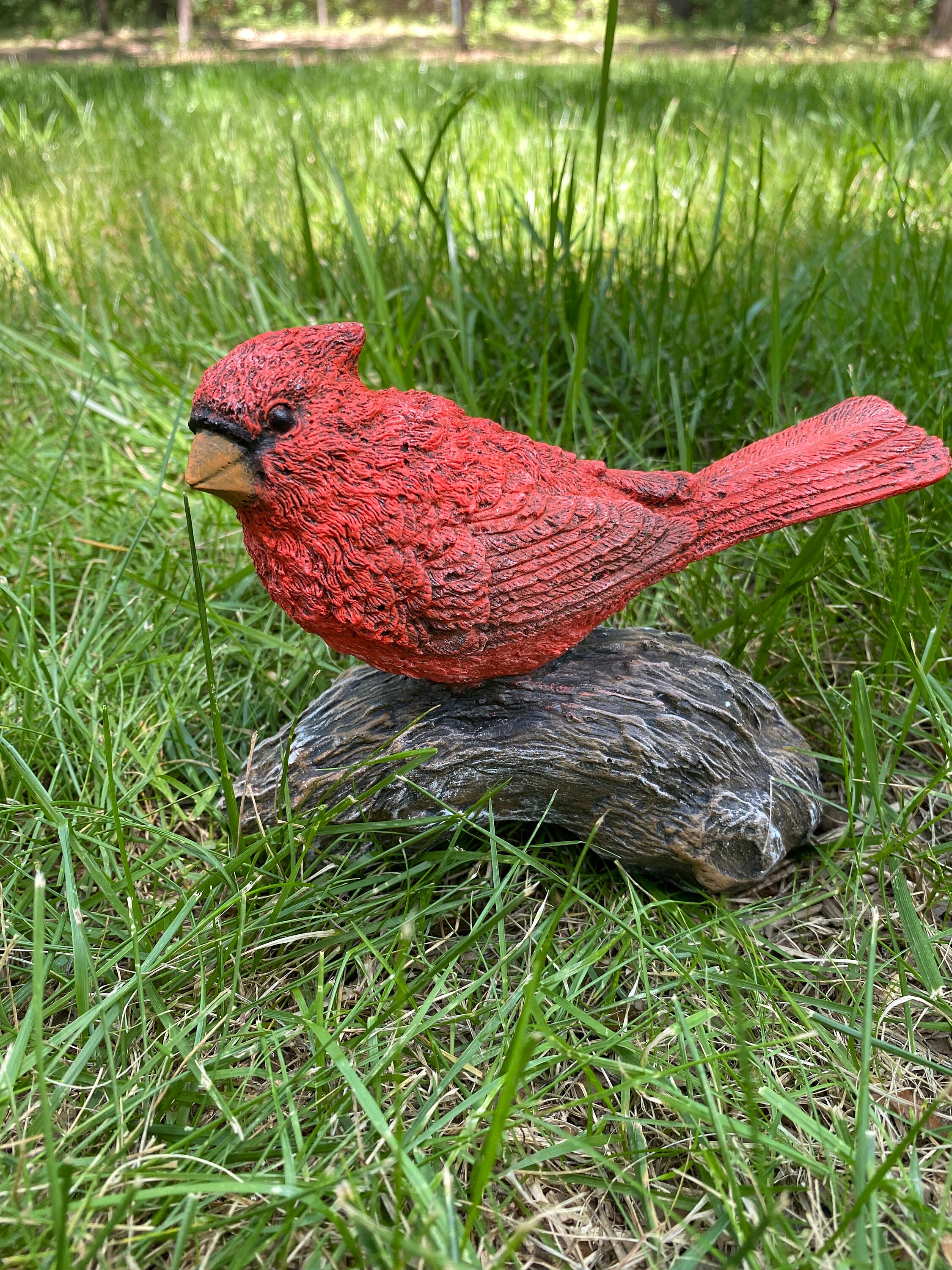 Cardinal Statue Cardinal Garden Statue Bird Figurine Bird - Etsy