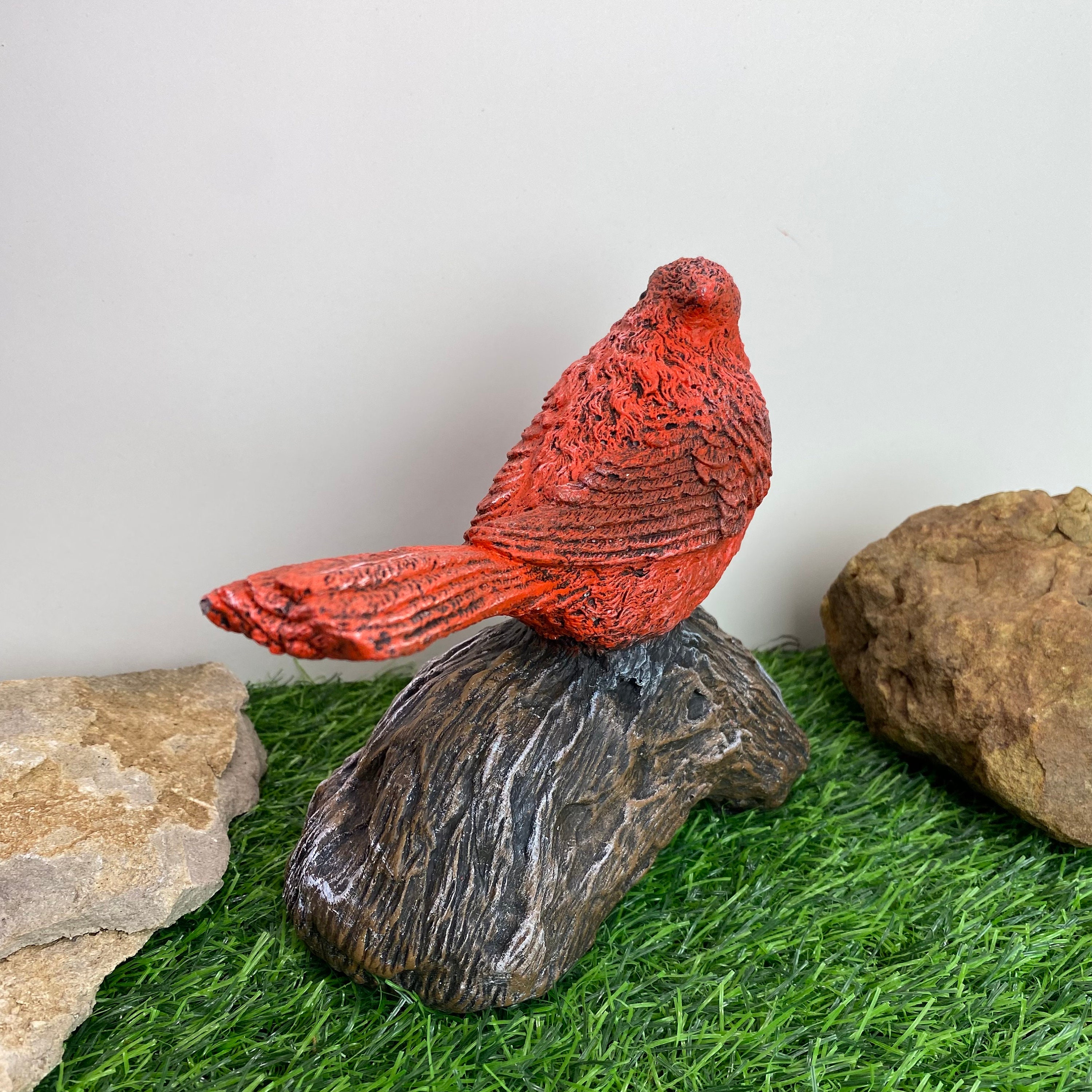 Cardinal Statue Cardinal Garden Statue Bird Figurine Bird - Etsy