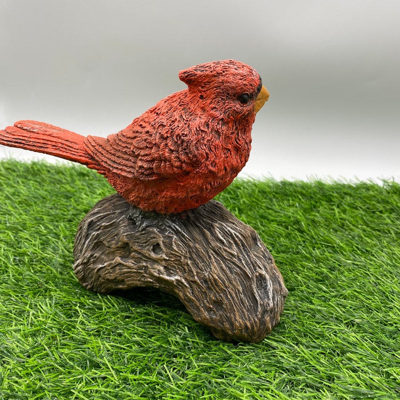 Cardinal Statue Cardinal Garden Statue Bird Figurine Bird - Etsy