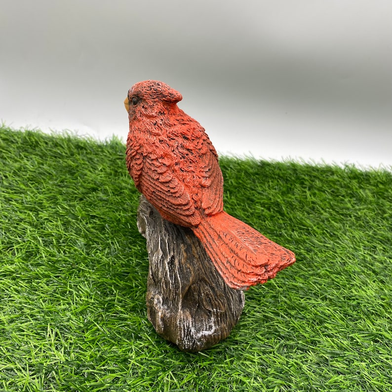 Cardinal Statue Cardinal Garden Statue Bird Figurine Bird - Etsy