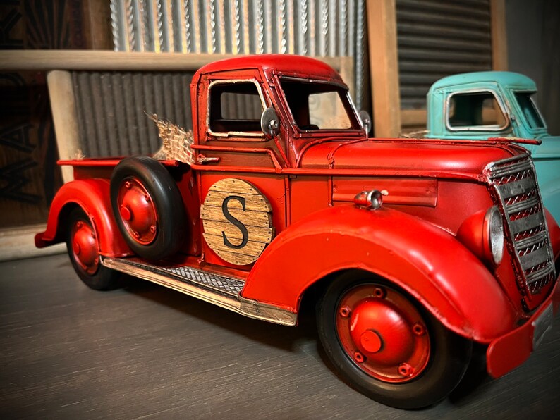 Personalized Truck Red Metal Truck Christmas Truck Farm - Etsy