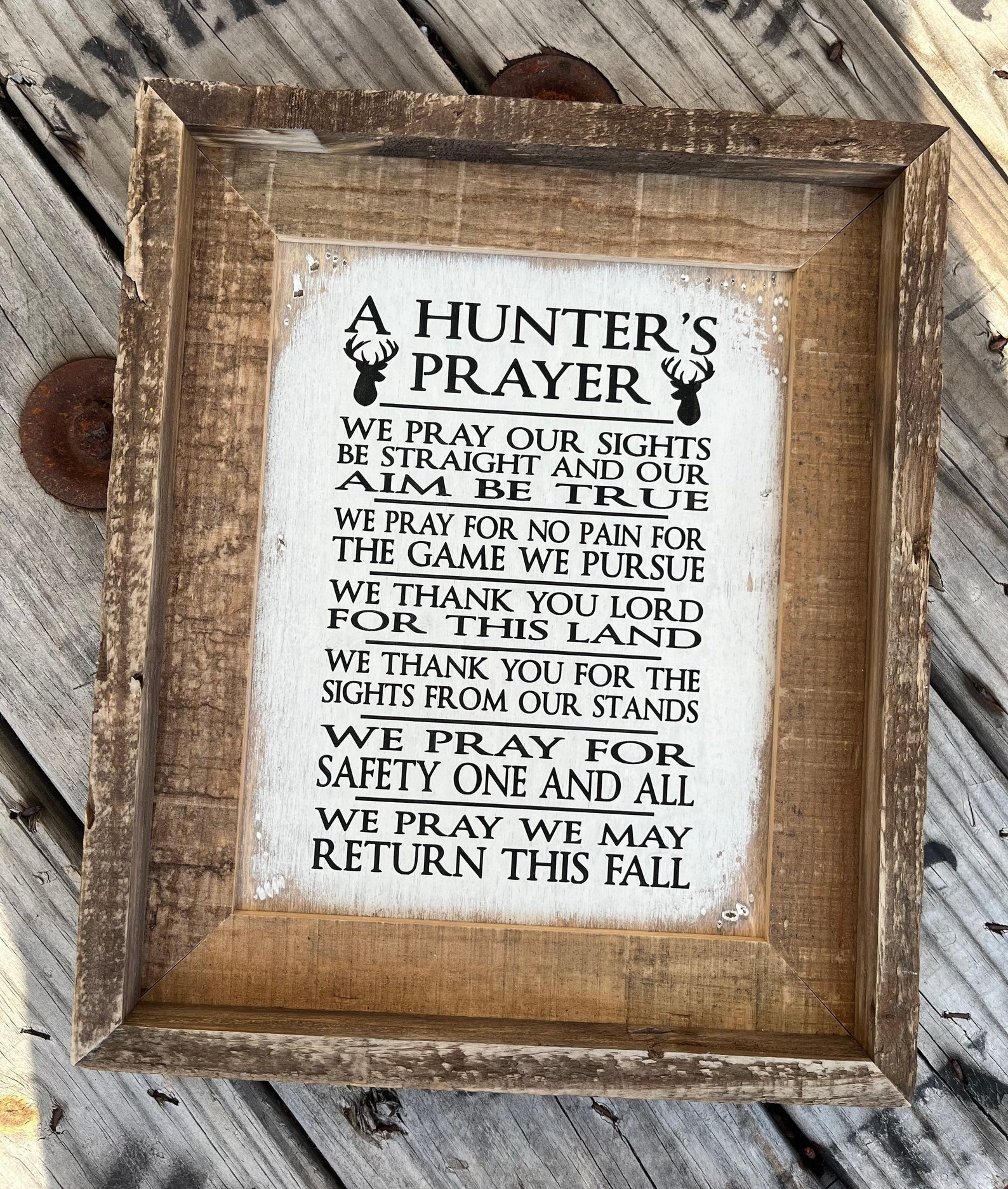 Hunters Prayer Rustic Sign - Etsy