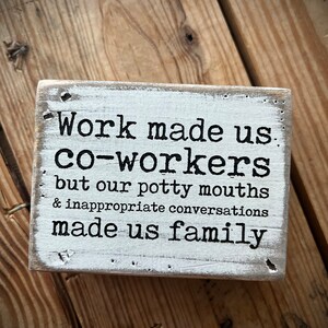 Co-workers Sign, Freestanding Block Sign, With Free Personalization on ...