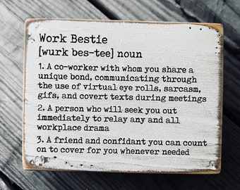 Work Bestie Sign - Etsy