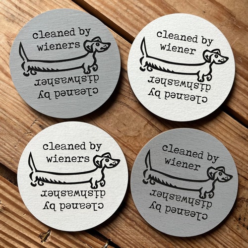 Clean Dirty Dishwasher Magnet Weiner Dog Design Washed - Etsy